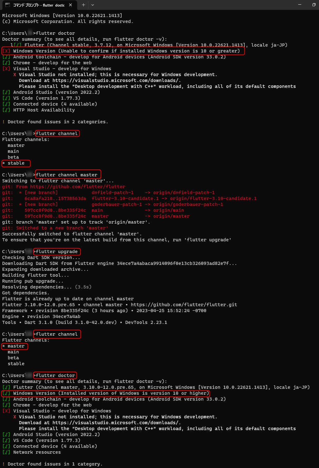【Flutter】 flutter doctor実行でWindowsのVerがわからない場合 | 夫の家計管理術